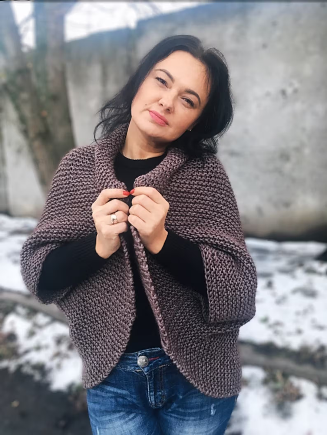 Cocoon Cardigan Knitting Pattern – hookandcraft